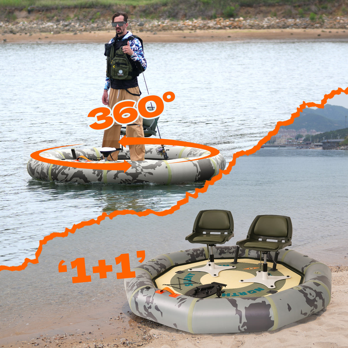 Portafish Ultra Polygon Inflatable Fishing Boat – Stable, Portable & 3 ...